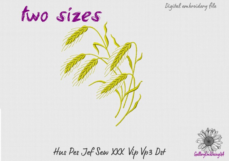 Ears of Wheat, Bundle of Ears of Wheat, Embroidery Desing , Embroidery ...