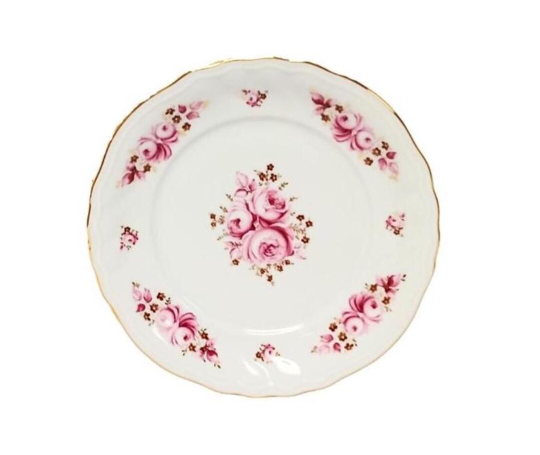 WEIMAR GERMANY Rose Von Weimar 6-piece Dinner NEW Plate Set - 8 ...