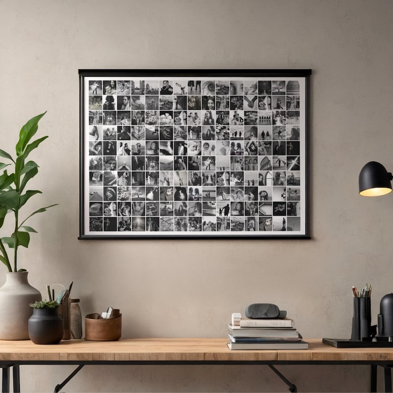 Editable 150 Photo Collage Template, Minimalist Family Memories ...