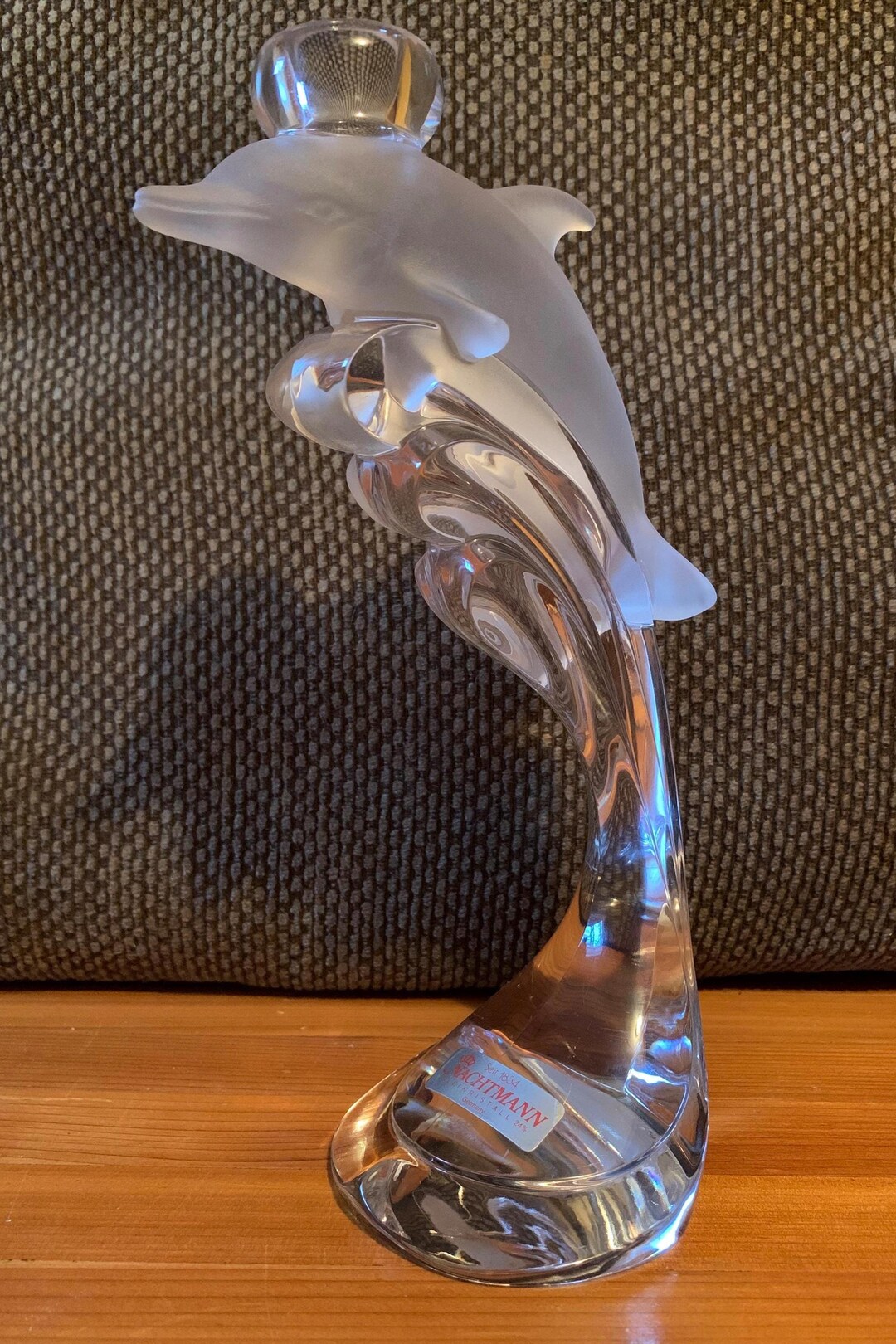 Vintage Dolphin Riding a Wave Candlestick. Nachtmann. Lead Crystal ...