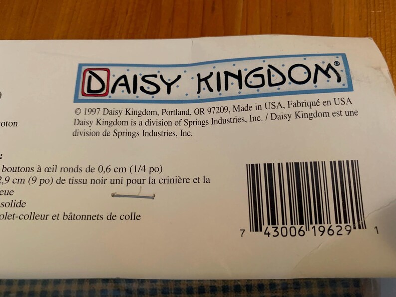 Zelda the Zebra 1997 Daisy Kingdom Doll Kit. Stitch and Stuff Craft ...