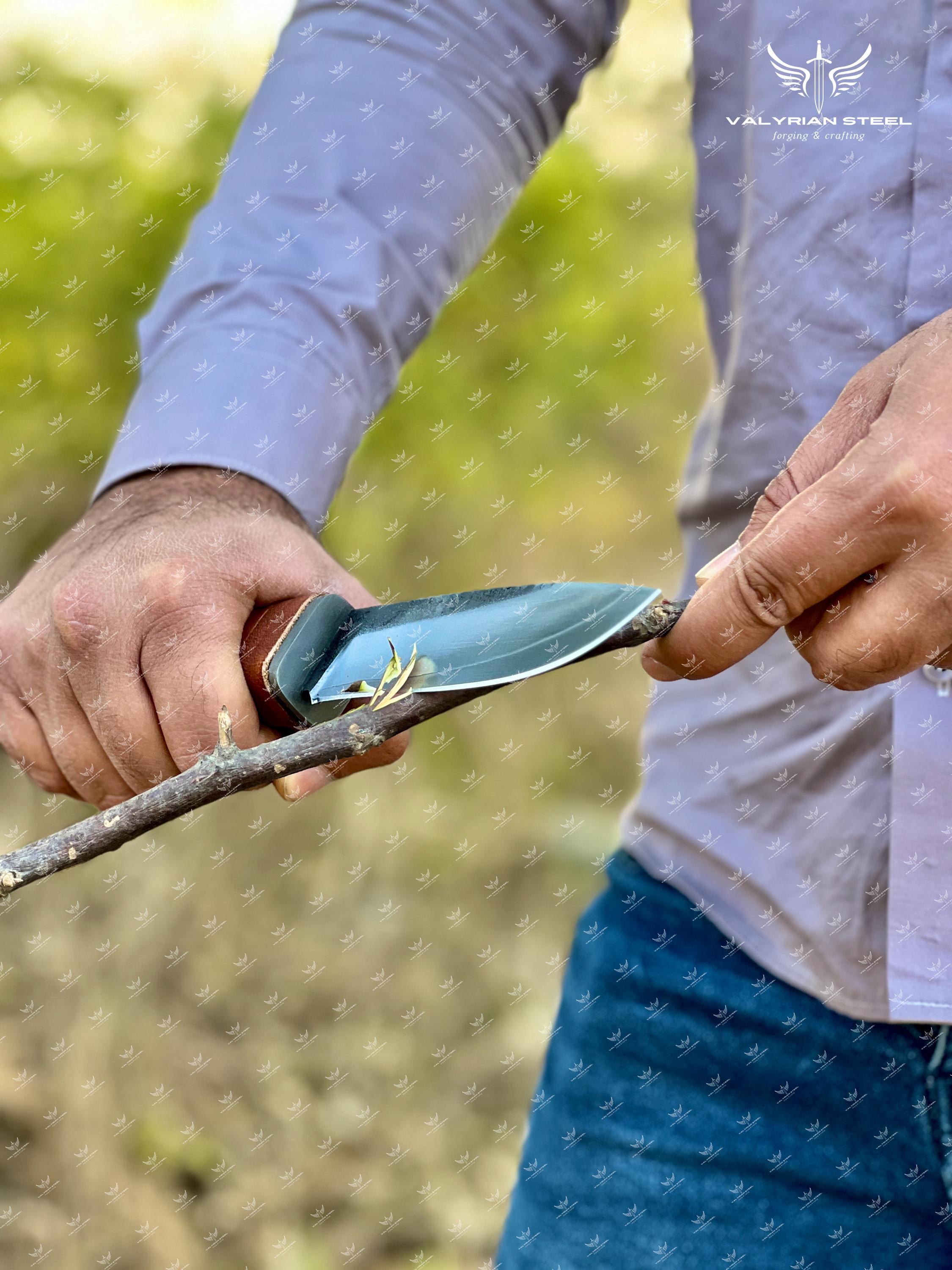 10" Custom Handmade Bushcraft Knife - Cowboy Hunting Knife - GIFT for ...