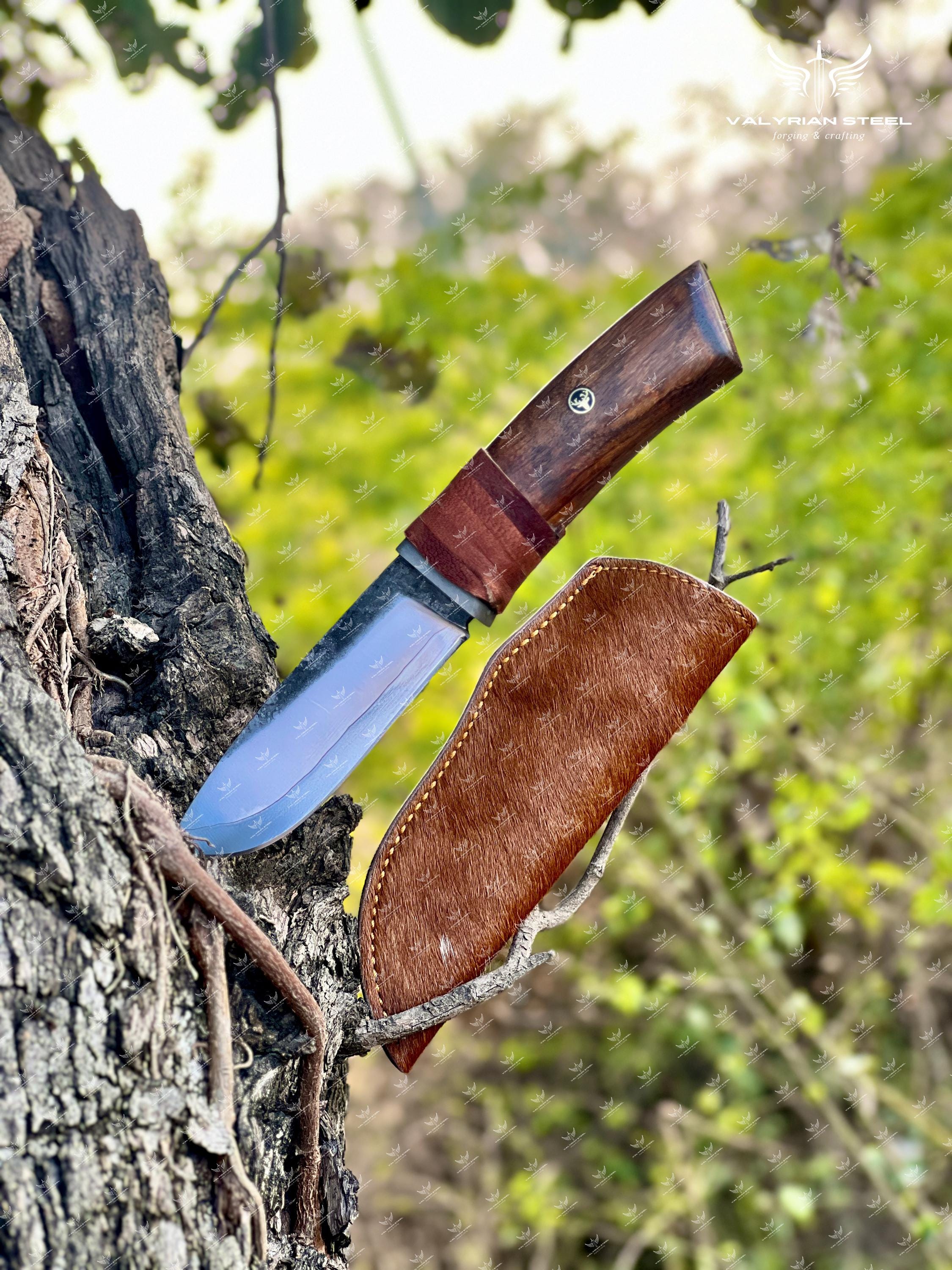 10" Custom Handmade Bushcraft Knife - Cowboy Hunting Knife - GIFT for ...