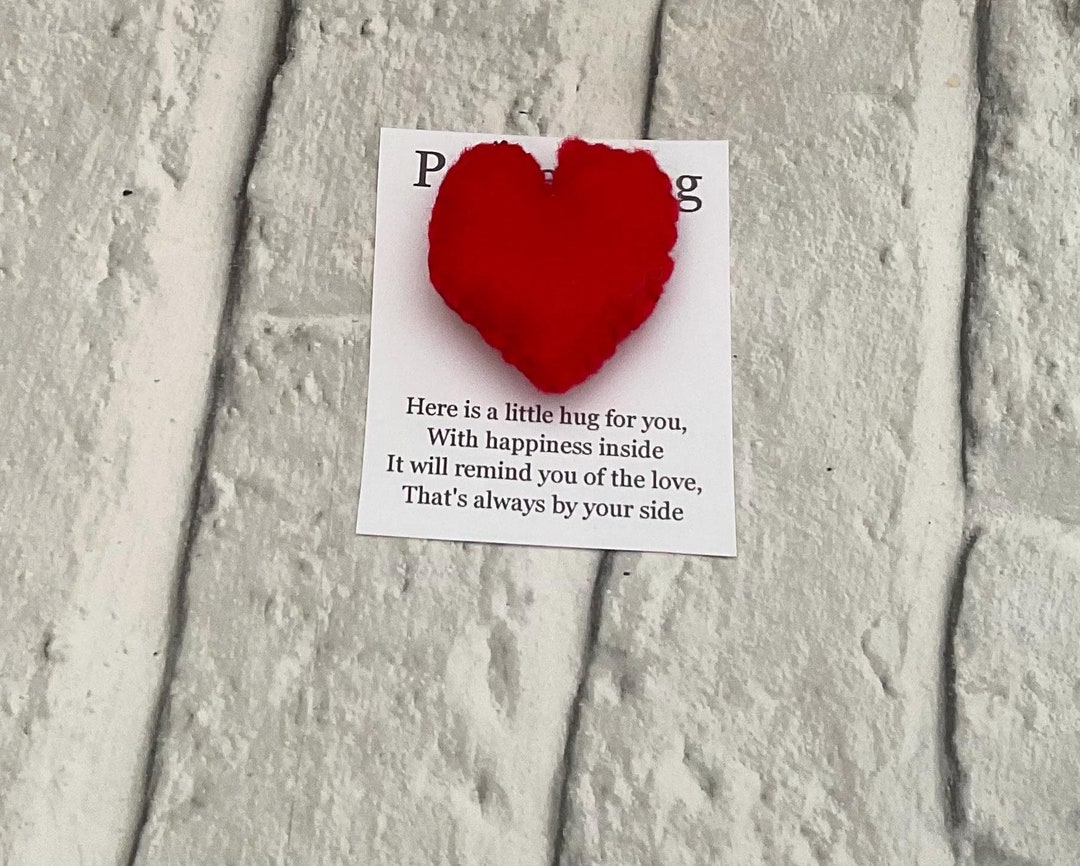 Felt Hug Hearts, Pocket Heart, Heart Pocket, Pocket Hug, Love Gift ...