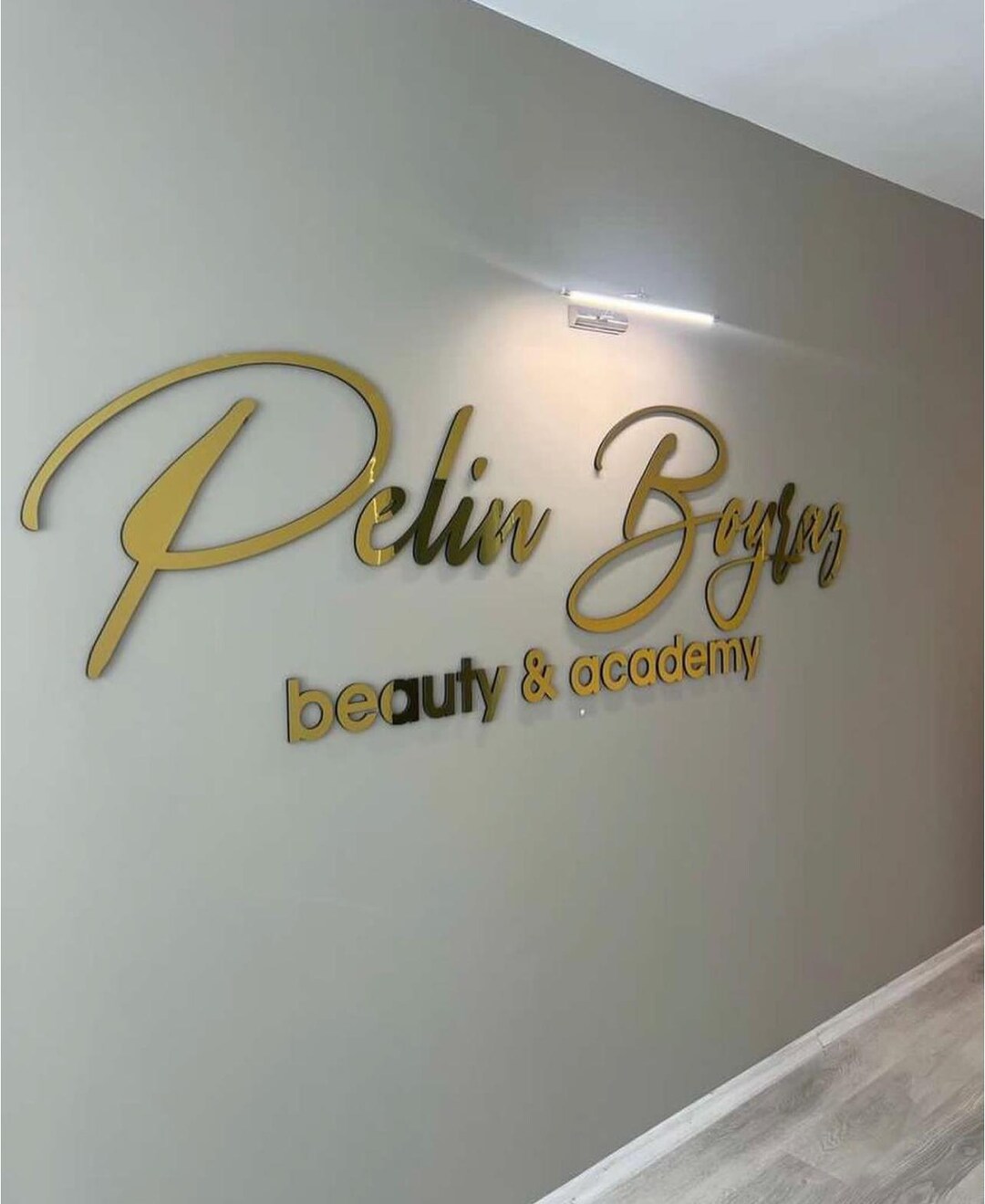 Custom Business Logo, Reception Logo Sign, Spa Decor, Gold Mirror Sign ...