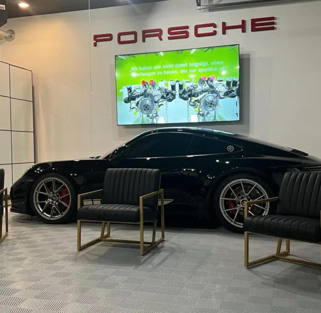 Porsche Plexi Wall Sign Logo Crest Dealership Sign Metal Crest Letter ...