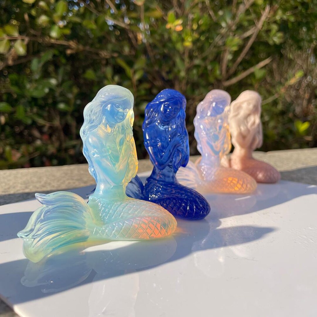 Mermaid Crystal Gifts, Hand Engraved Crystals, Creative Quartz Crystals ...