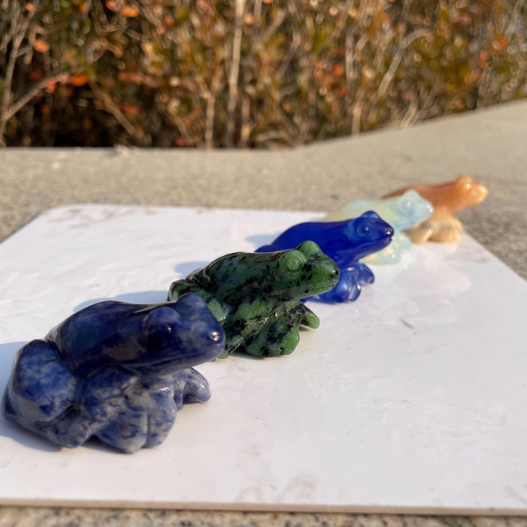 Crystal Frog,garden Carving Animals, Frog Carving,crystal Healing ...
