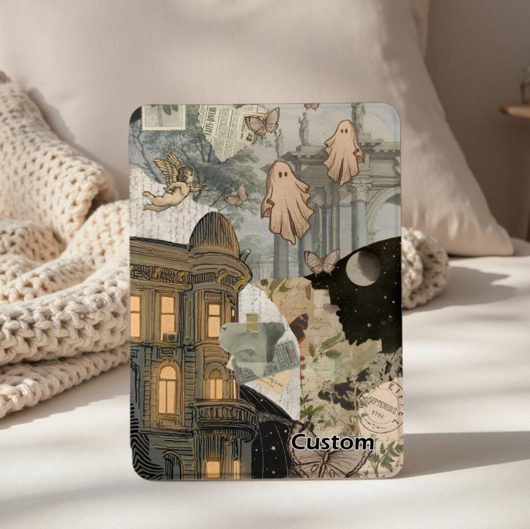 Retro Collage Ghost Kindle Case - Personalized for Kindle Paperwhite ...