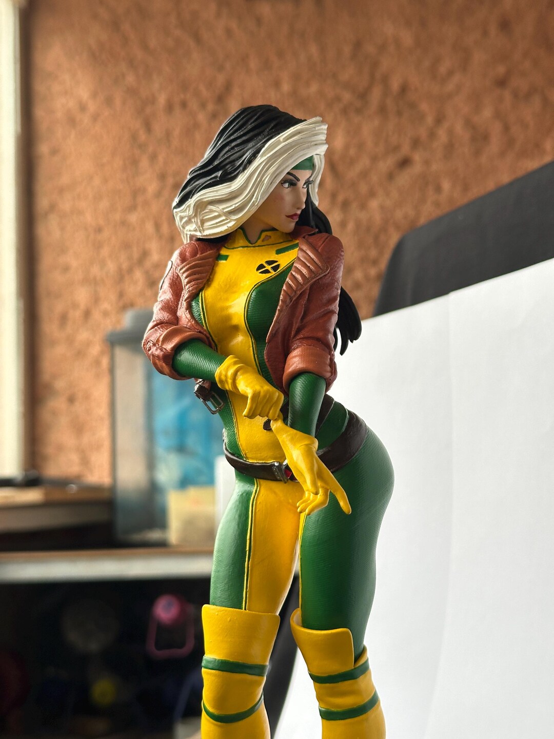 Rogue From the 90s X-men 3D Printed Figure / Statue Painted. Woman/girl ...