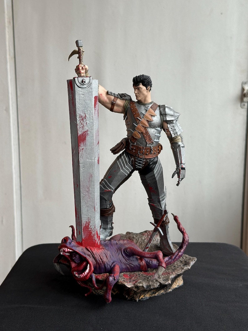 Guts Berserk Anime 3D Printed Figure / Statue Painted - Etsy