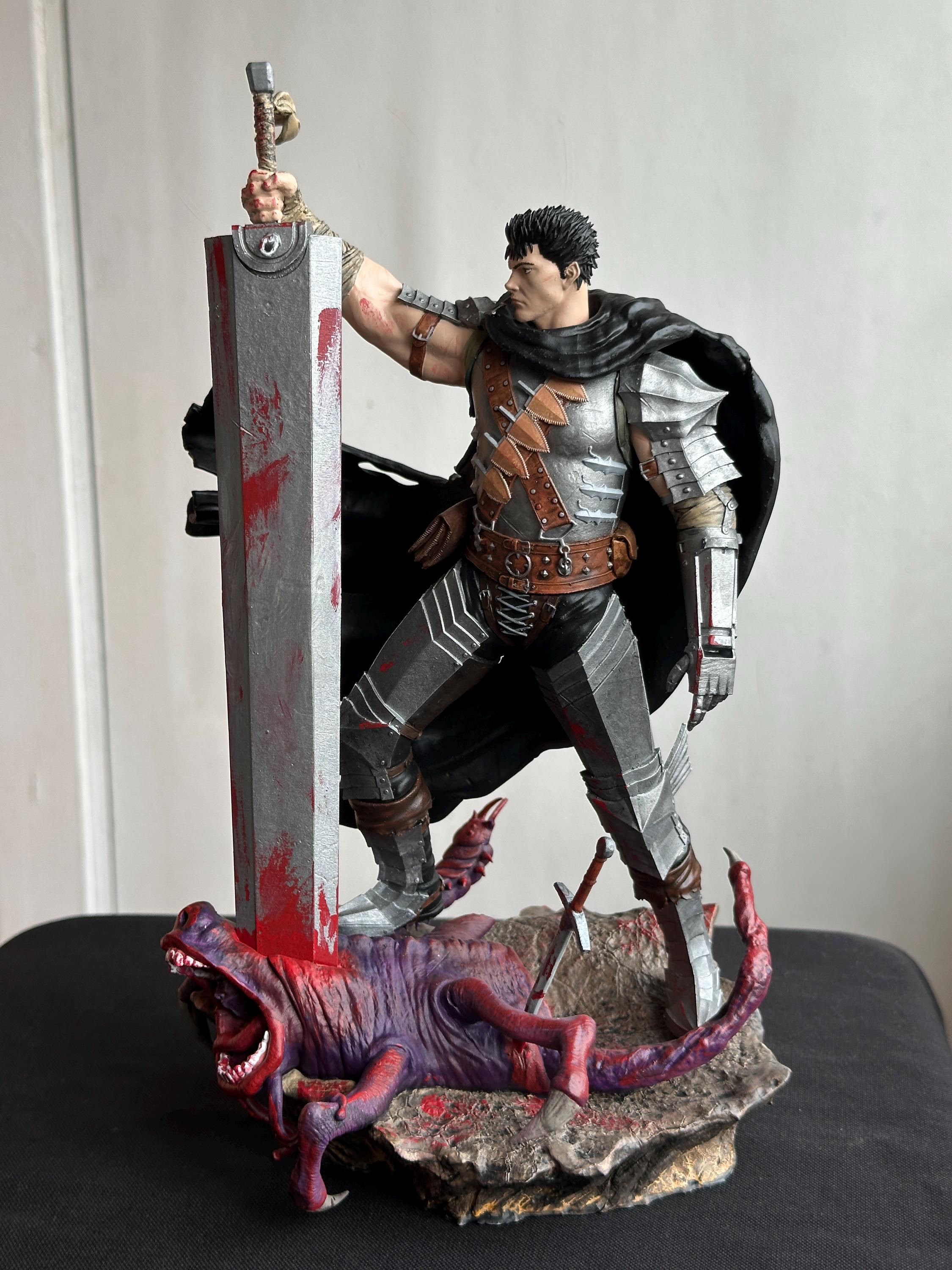 Guts Berserk Anime 3D Printed Figure / Statue Painted - Etsy
