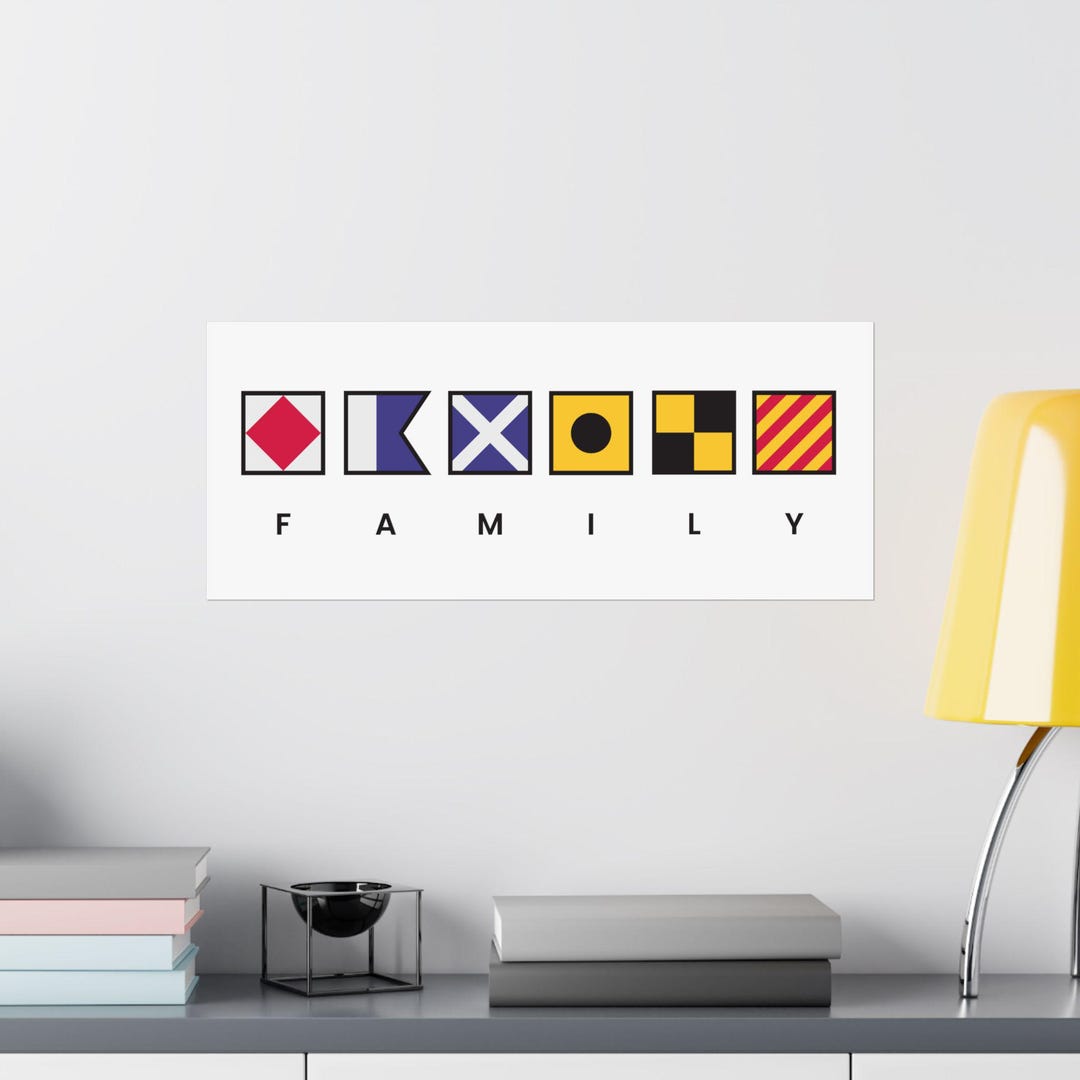 Maritime Signal Flag Poster – "family" Nautical Wall Art Sailor Gift ...