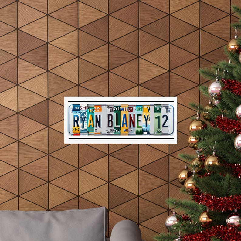 Ryan Blaney Fan Poster License Plate Style Letters on 24"x10" Matte ...