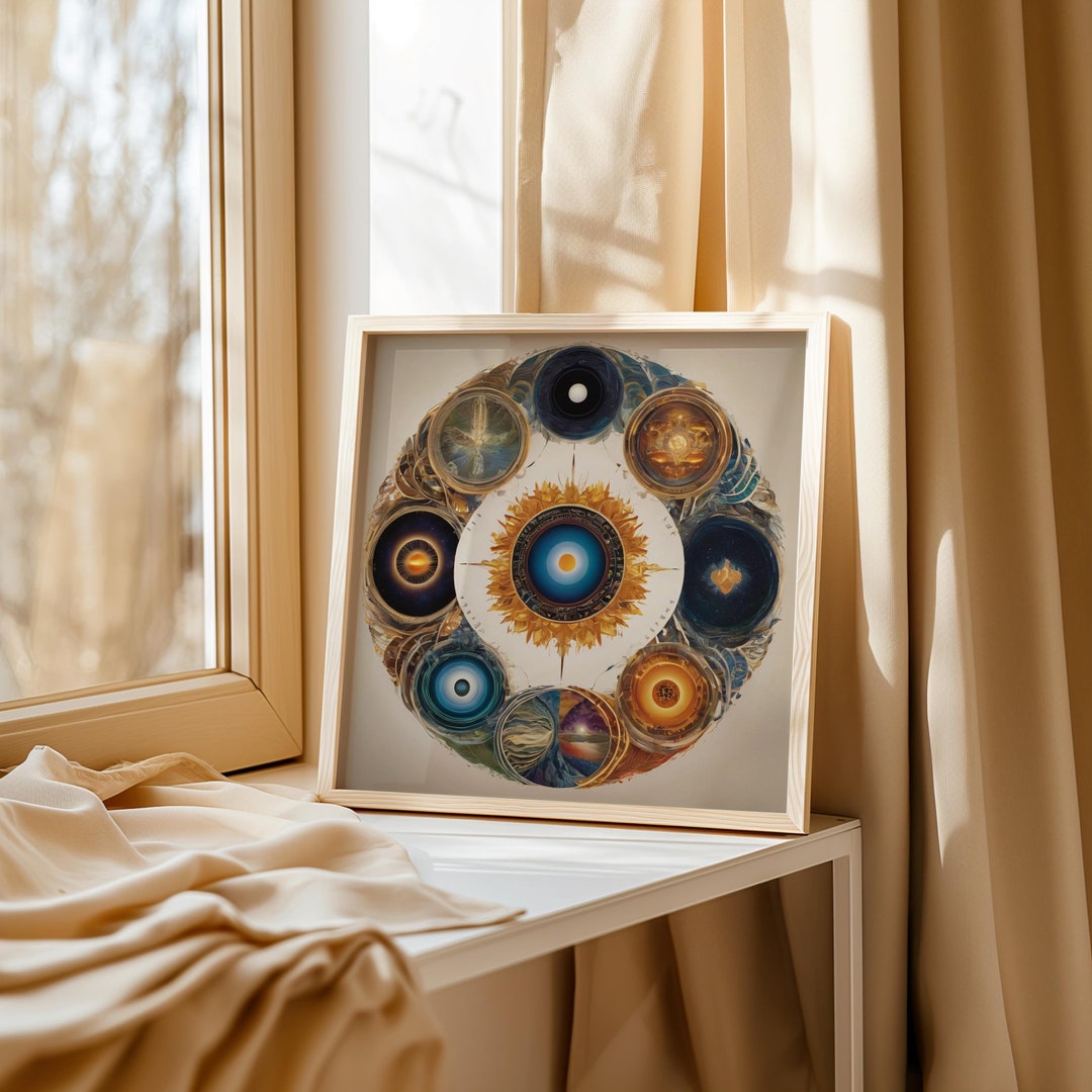 Celestial Mandala Art - Sacred Geometry Digital Download | Cosmic Wall ...