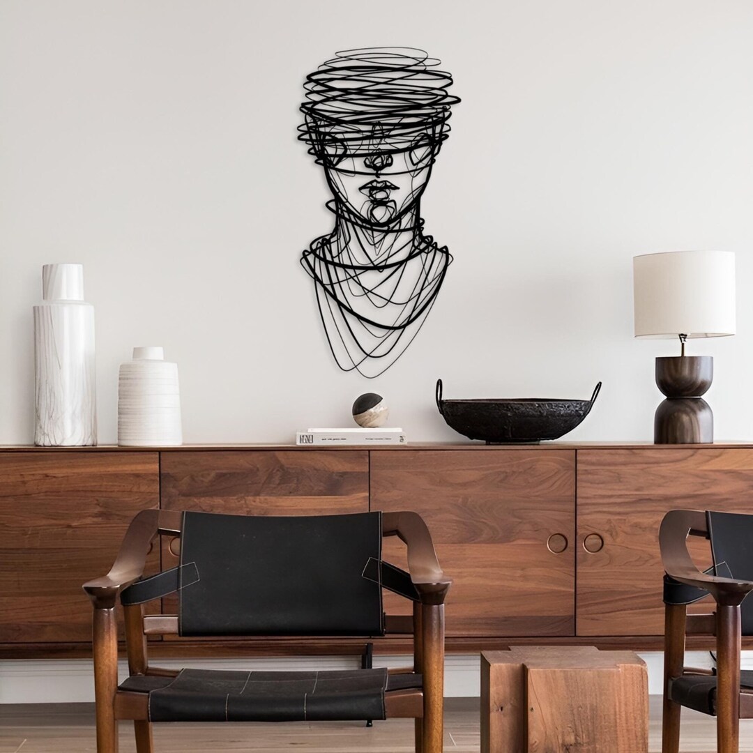 Man Face Metal Wall Art, Unique Wall Decor, Metal Wall Sculpture ...