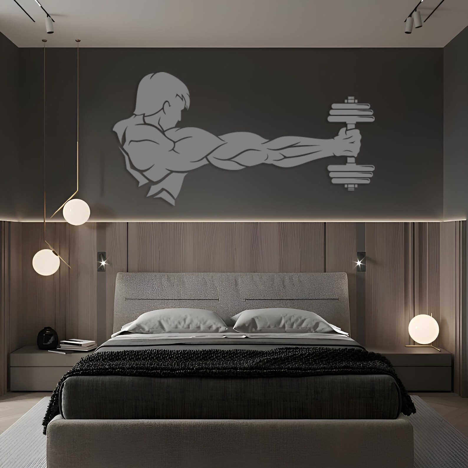 Dumbbell Metal Wall Art: Motivational Gym Decor - Etsy