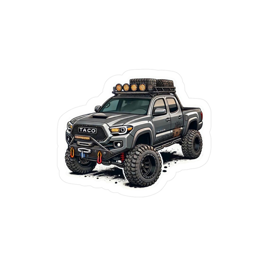 TACOMA STICKER Overlanding Custom Vinyl Decal Truck Window Decal ...