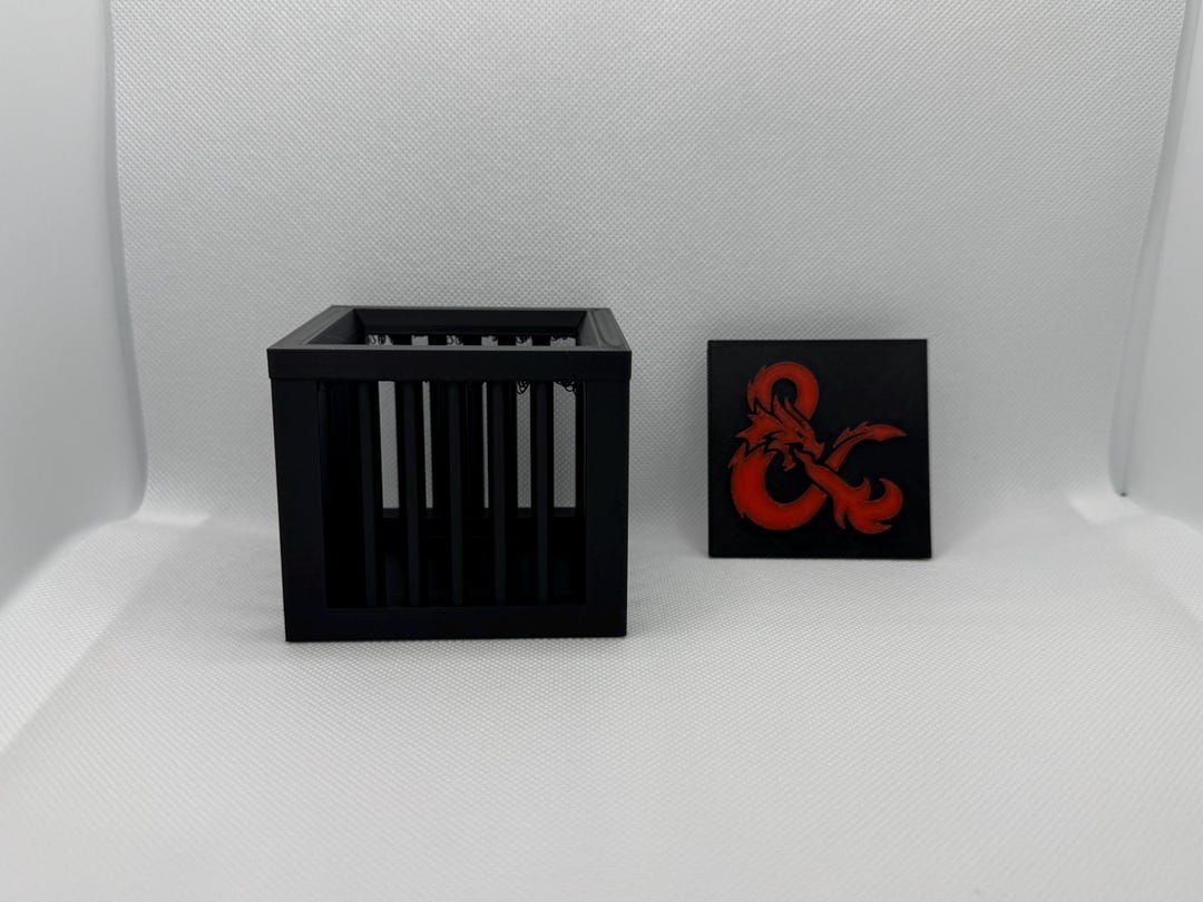 3D Printed D&D Dice Jail. Use Secondary Color for Your Logo Color. Free ...
