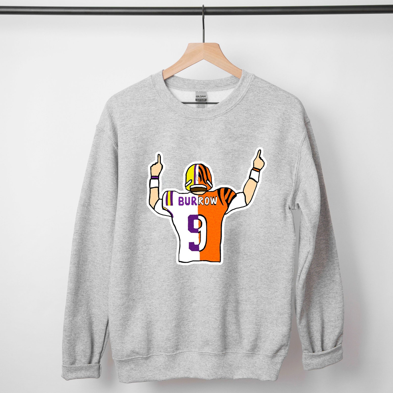 Joe Burrow Sweatshirt Cincinnati Bengals Sweatshirt Bengals Etsy