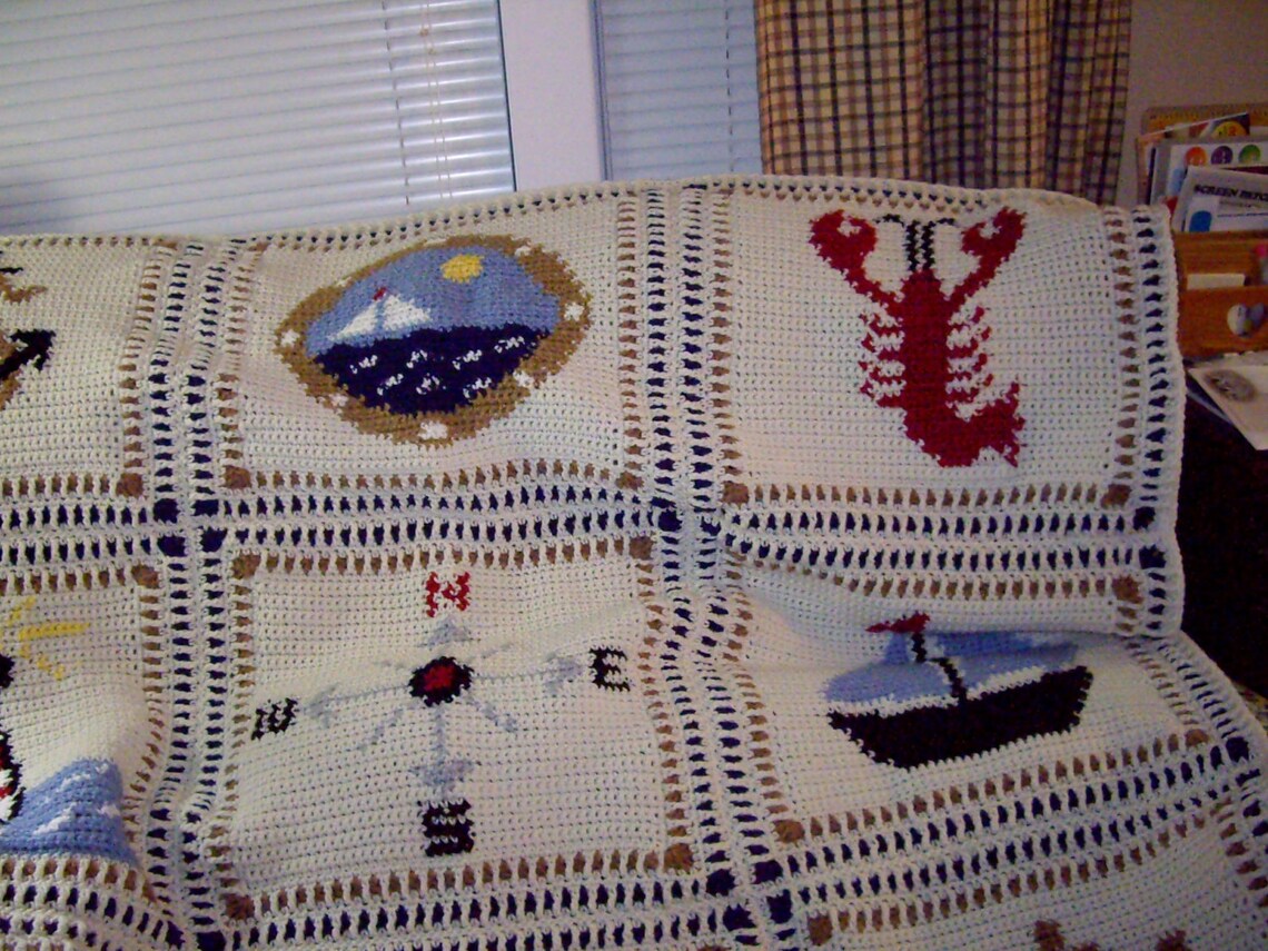 Patternby the Shores of Cape Cod Afghan - Etsy