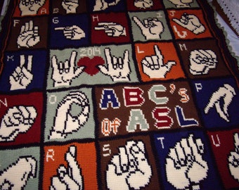 Sign Language Blanket Pattern - Etsy