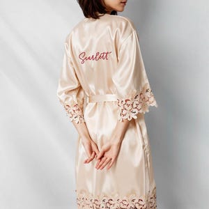 Personalized Bridesmaid Robe Custom Embroidered Bride Robe Wedding ...