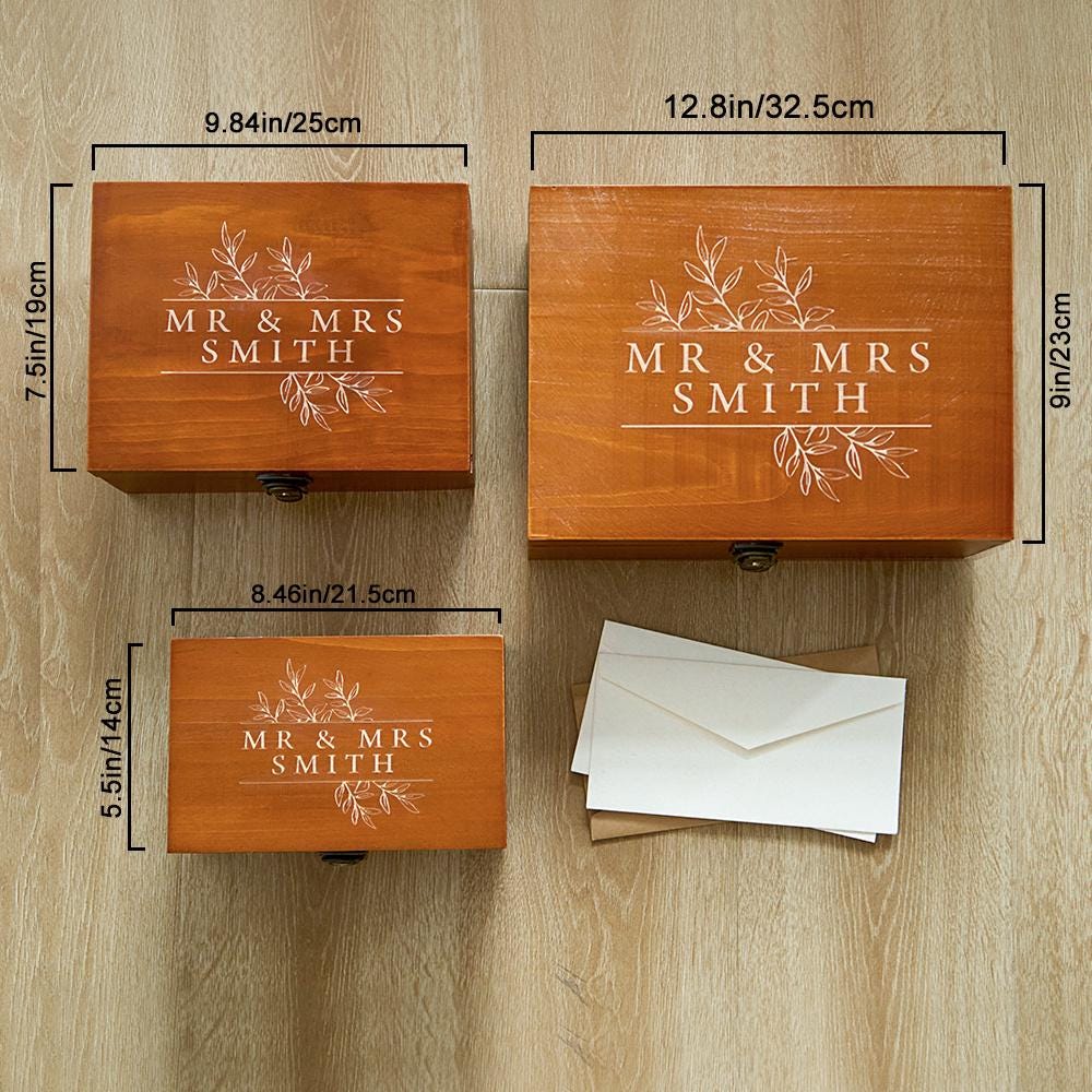 Personalized Wooden Keepsake Box Wedding Card Wood Box Wedding Gift ...