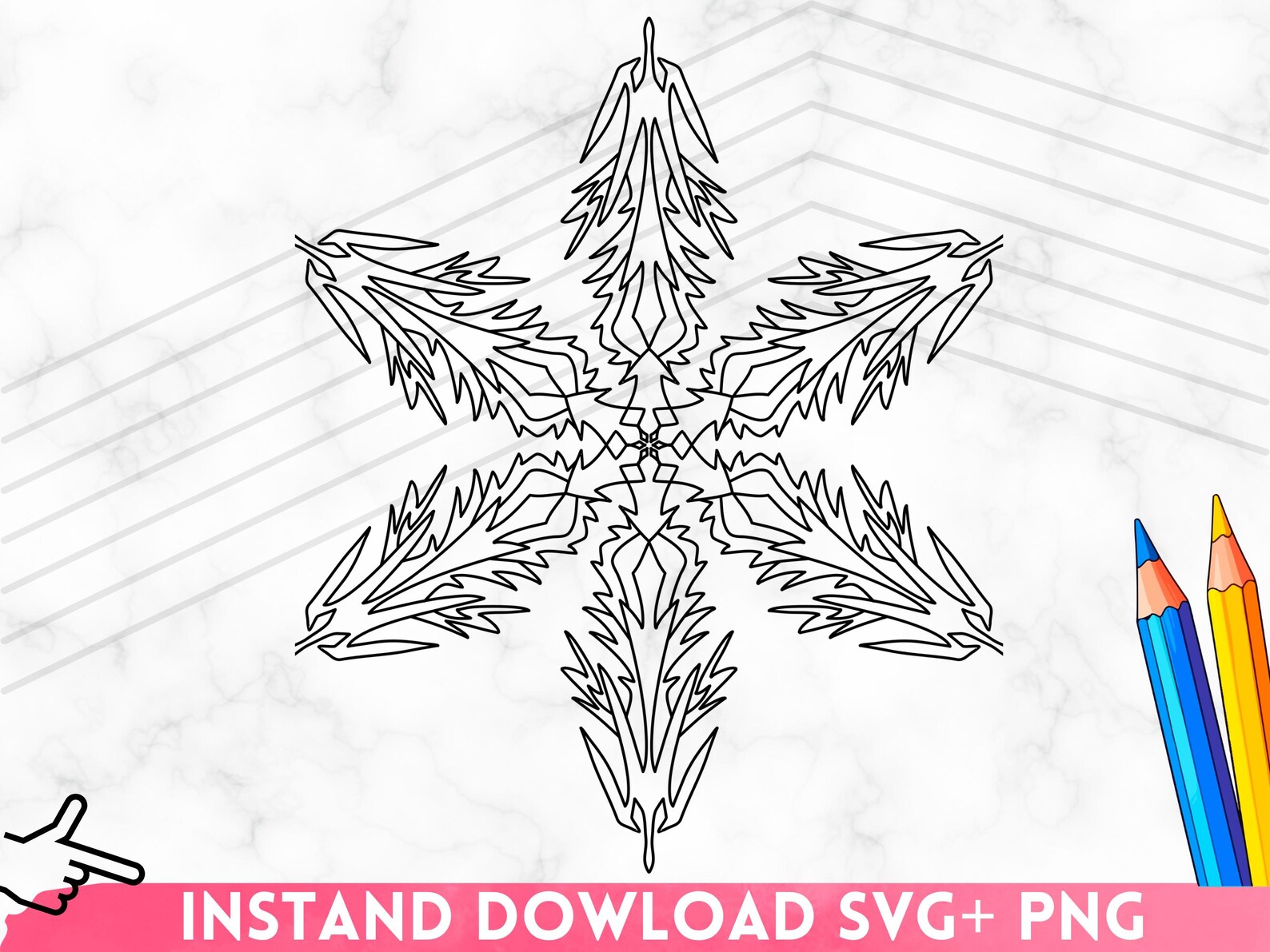 Snowflake Mandala SVG, Mandala Clipart, Snowflake Svg Bundle, Snowflake ...