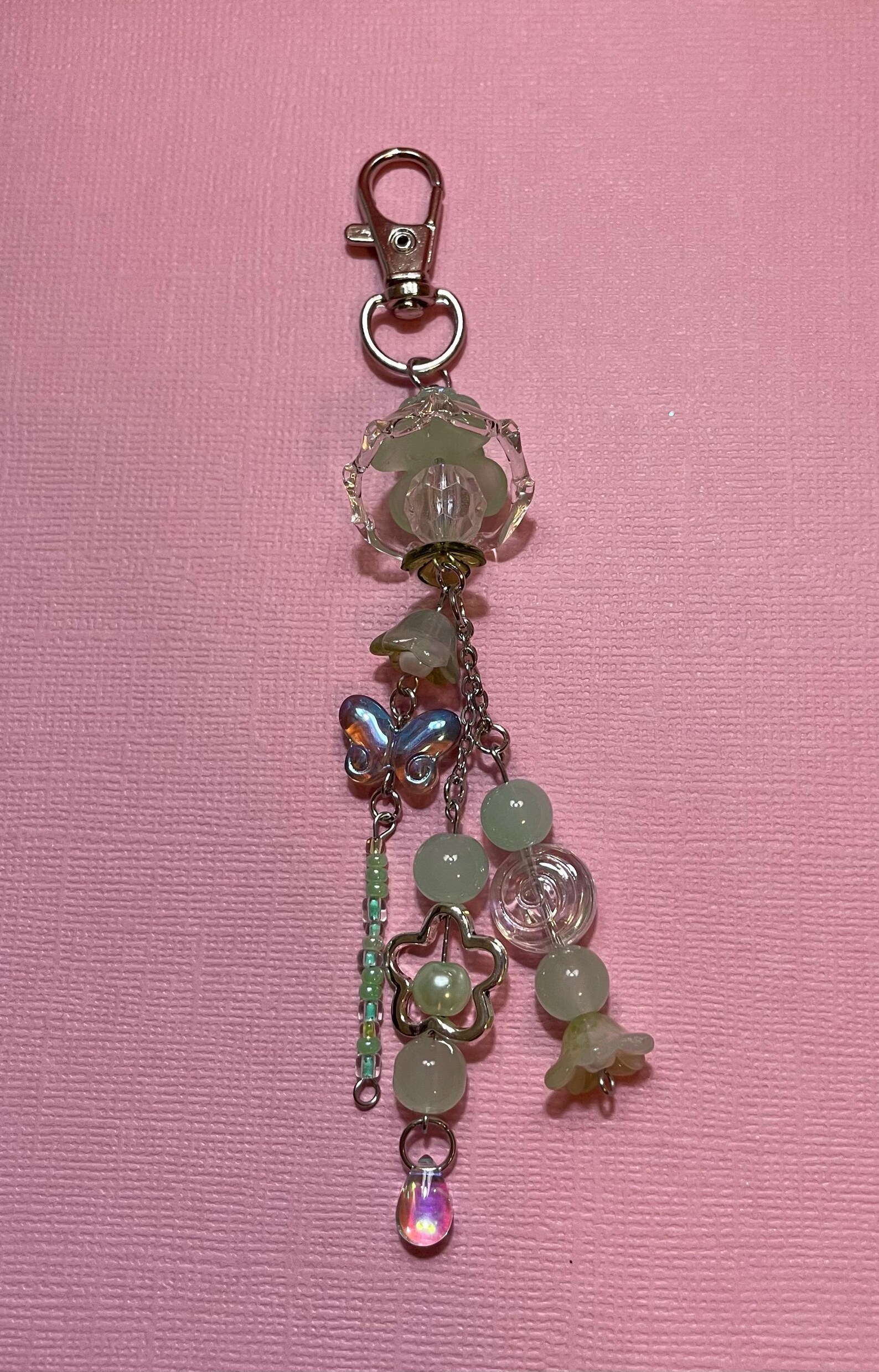 Pastel Garden Jellyfish Keychain | Handmade Floral Accessories | Gifts ...