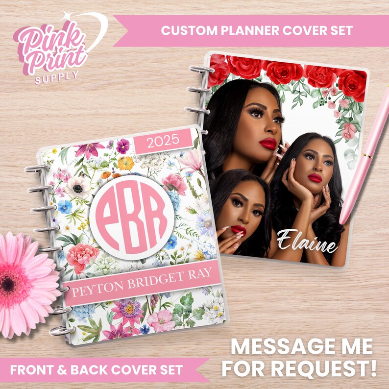 Custom Print Laminated Planner Cover, Happy Planner Cover, Personalized ...