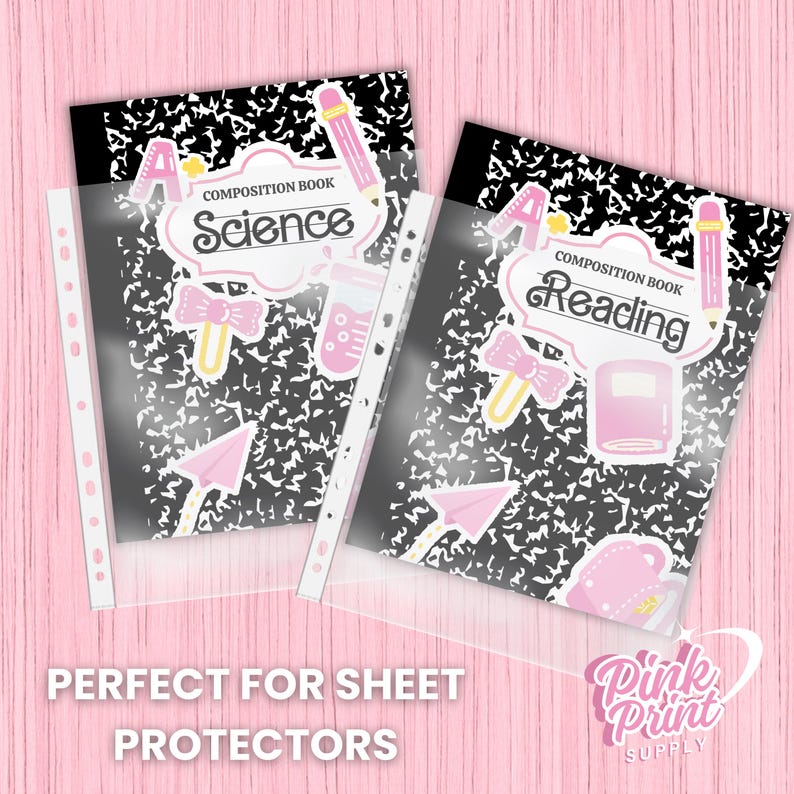 Binder Covers and Spines, Composition Notebook Covers, Personalized ...