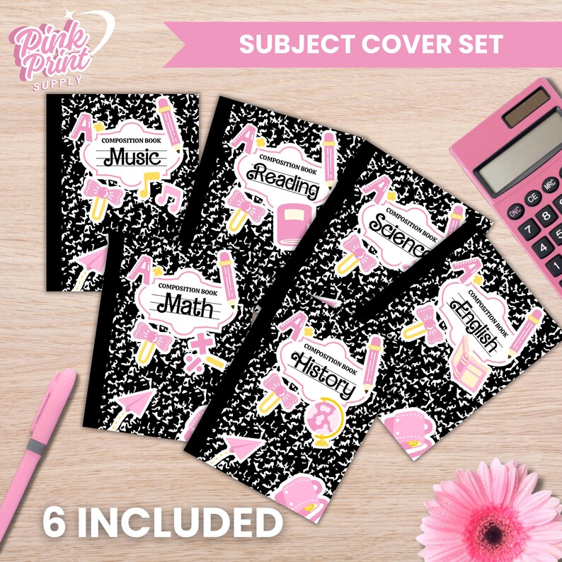 Binder Covers and Spines, Composition Notebook Covers, Personalized ...