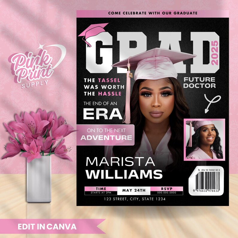 Graduation Flyer | Customizable DIY Invitation Flyer | Graduation ...