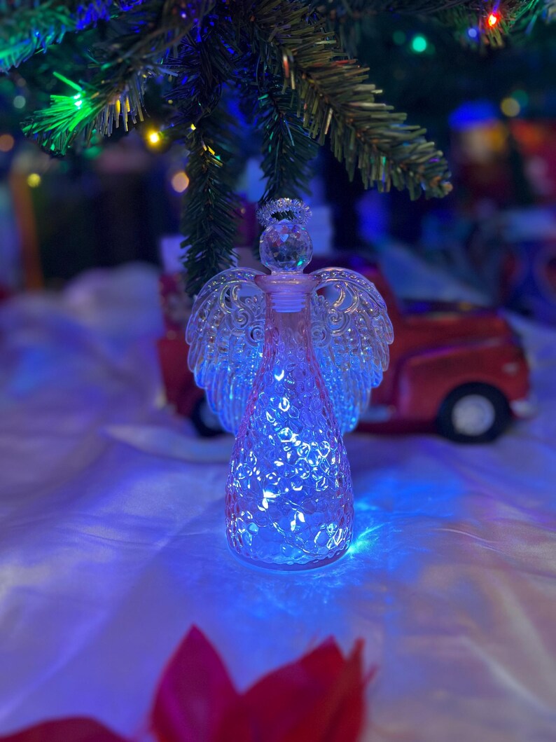 Light up Glass Angels - Etsy