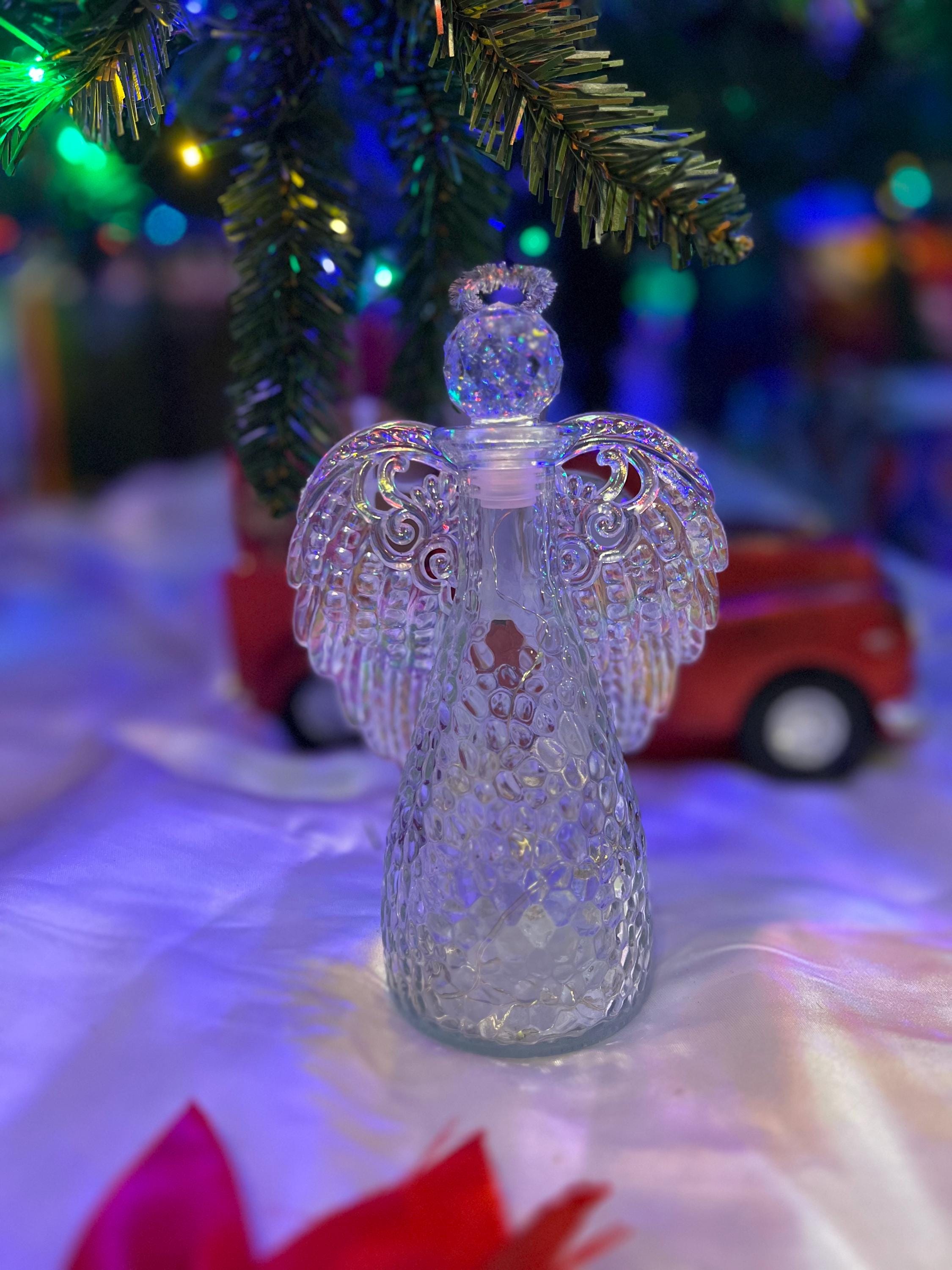 Light up Glass Angels - Etsy