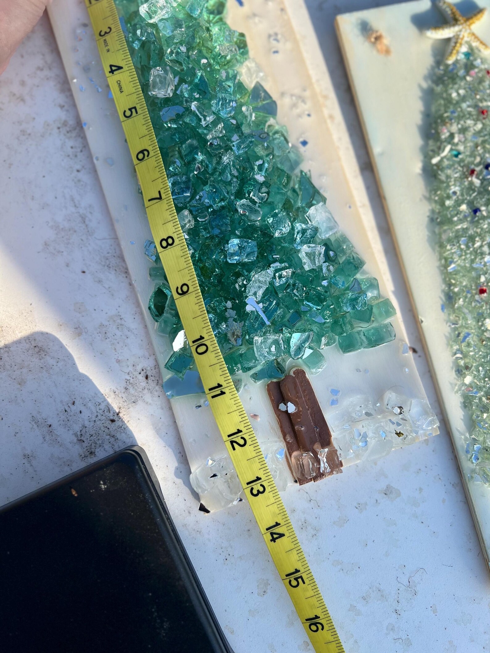 Handmade Glass Resin Christmas Tree - Etsy