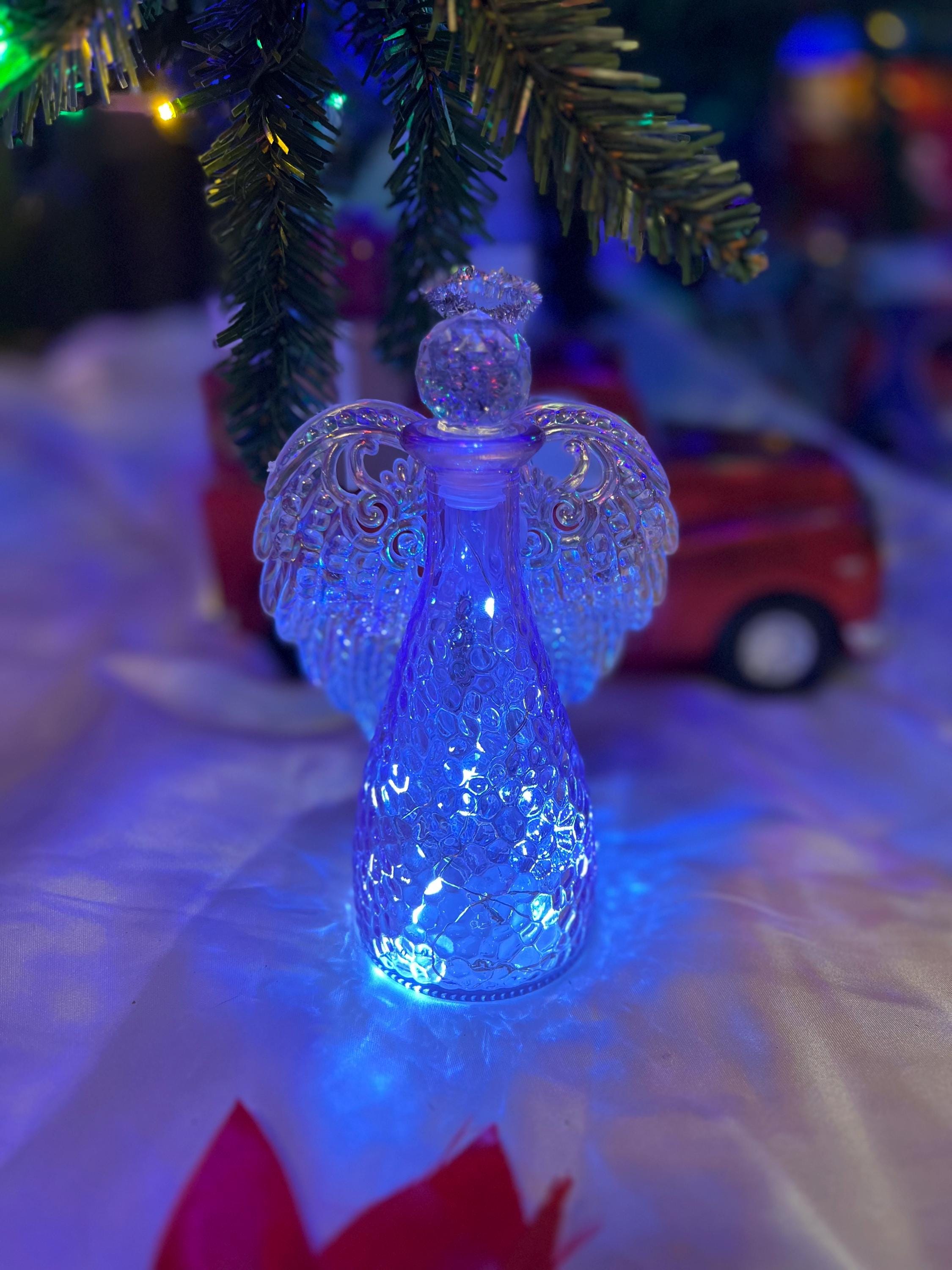 Light up Glass Angels - Etsy