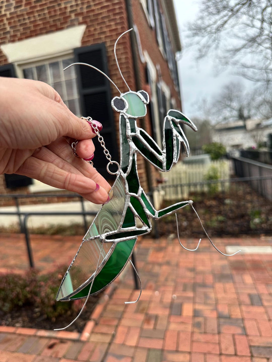 Praying Mantis Stained Glass Window Hanging - Etsy