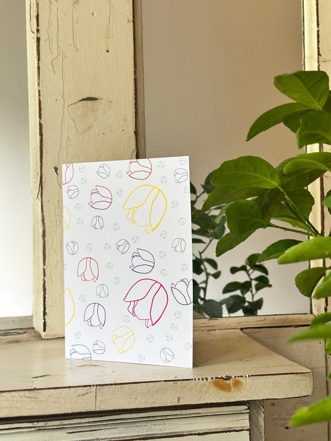 Tulip Blank Greeting Card - Etsy