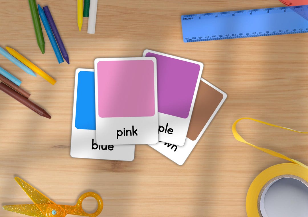 Printable Simple Color Flashcards - Etsy