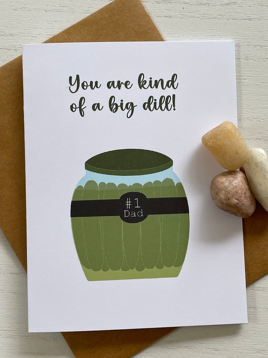 Funny Pickle Dad Card: 'you're a Big Dill' Birthday or Father's Day - Etsy