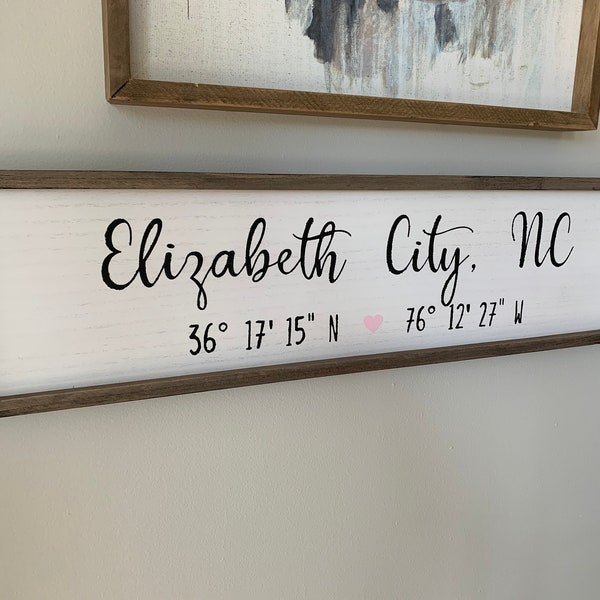 Coordinates Sign - Etsy