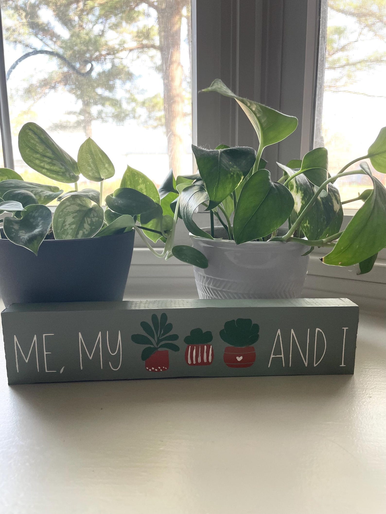 Handcrafted Plant Pun Wood Block Sign: Funny Plant Decor - Etsy