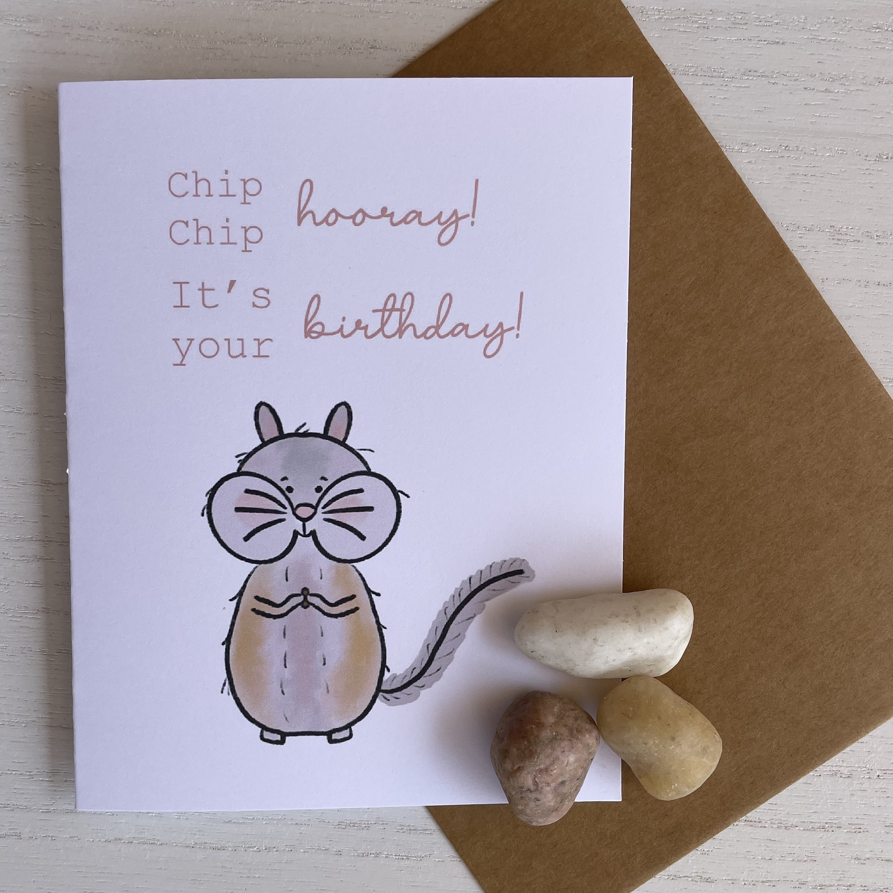 Chipmunk Birthday Card, Funny Birthday Card, Chipmunk Card, Greeting ...