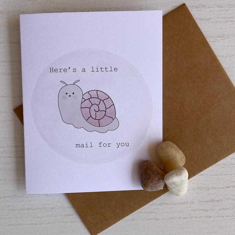 Snail Card - Etsy