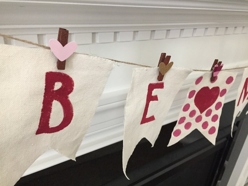Be Mine banner Valentine banner Valentine garland | Etsy