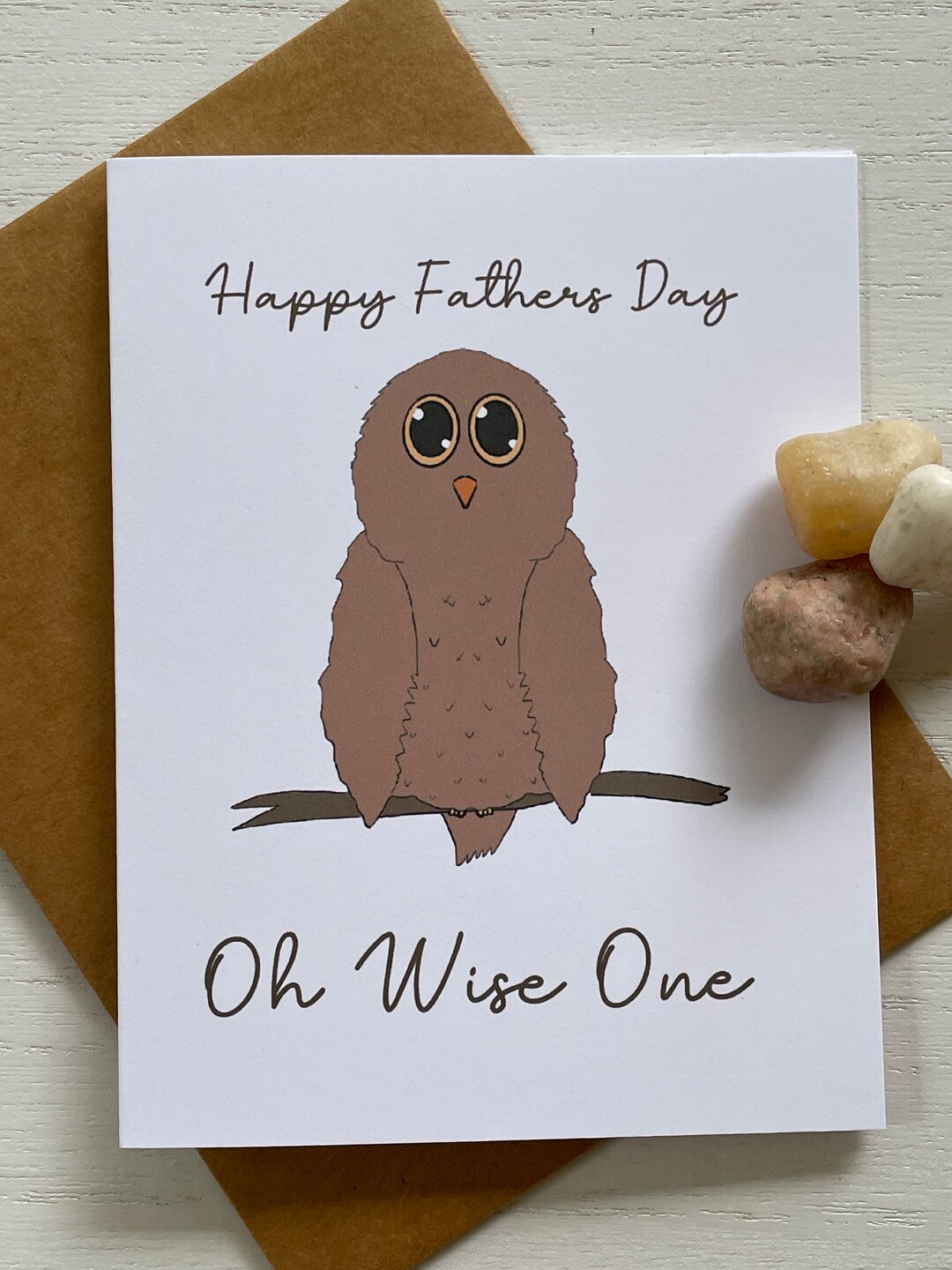 Fathers Day Card, Owl Fathers Day Card, Oh Wise One Card for Dad, A2 ...