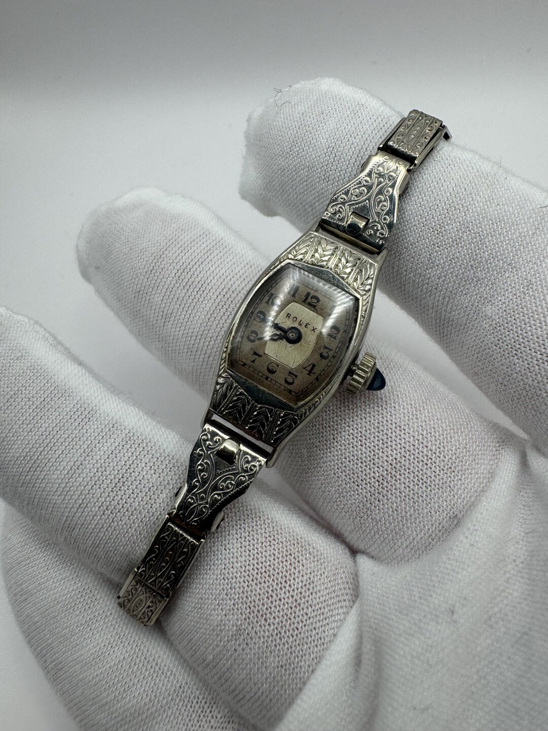 1939 Rolex 18k White Gold Art Deco Womens Fully Working Dainty Fancy ...