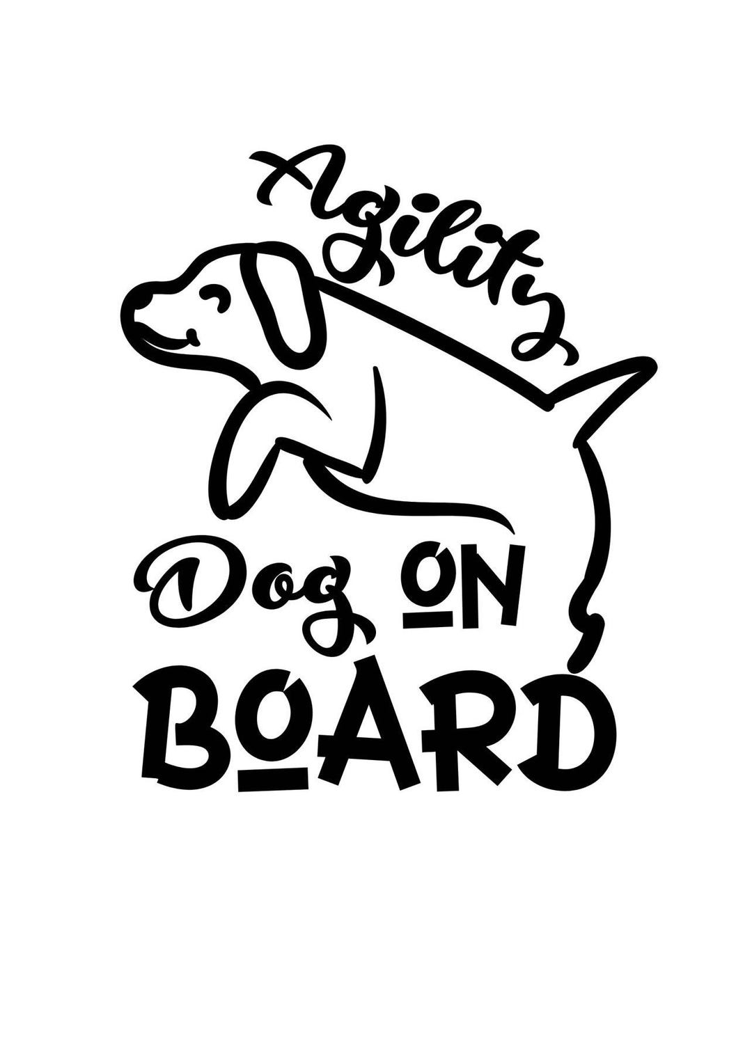 Dog Bumper Sticker, Agility Dog Onboard Sticker, Car Bumper Sticker ...